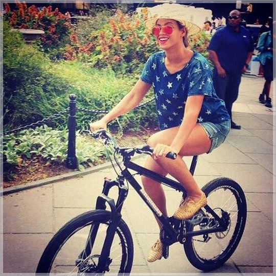 Beyonce Rides Bikes